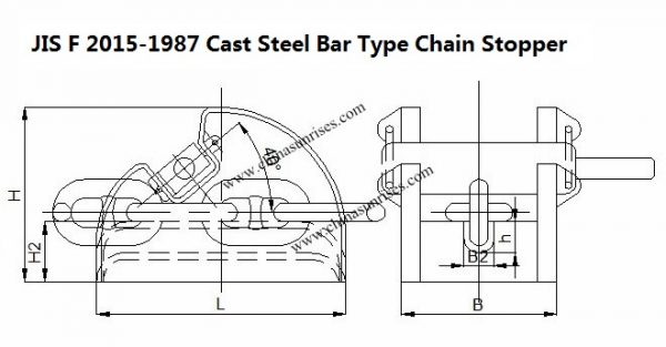 JIS F 2015-1987 Cast Steel Bar Type Chain Stopper - ChinaSunRises